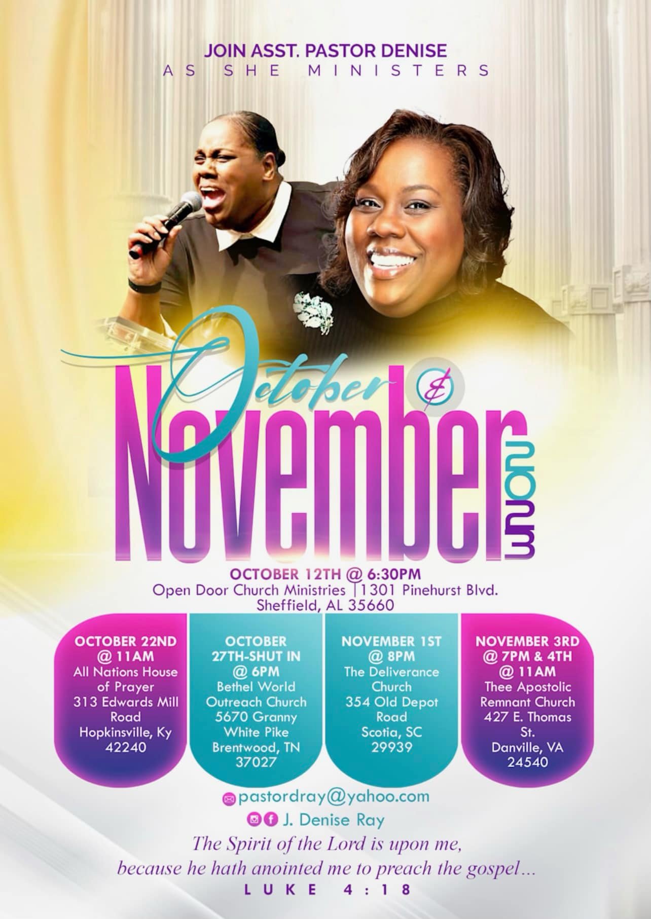 Events – Angie Ray Ministries